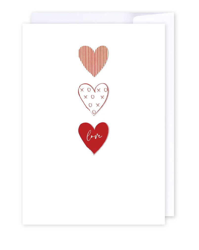 Three Love Hearts Card – Love and Sunshine Boutique